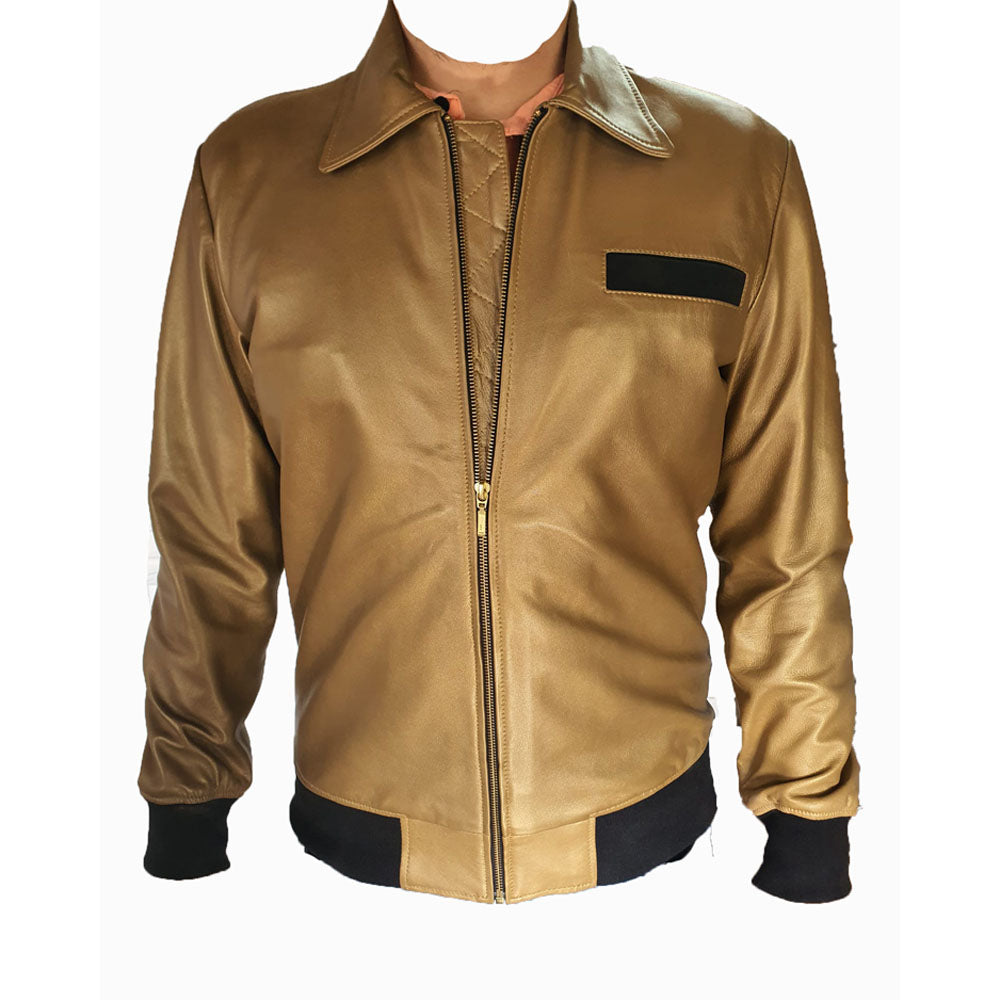Andrew Golden Bomber jacket – Lusso Leather